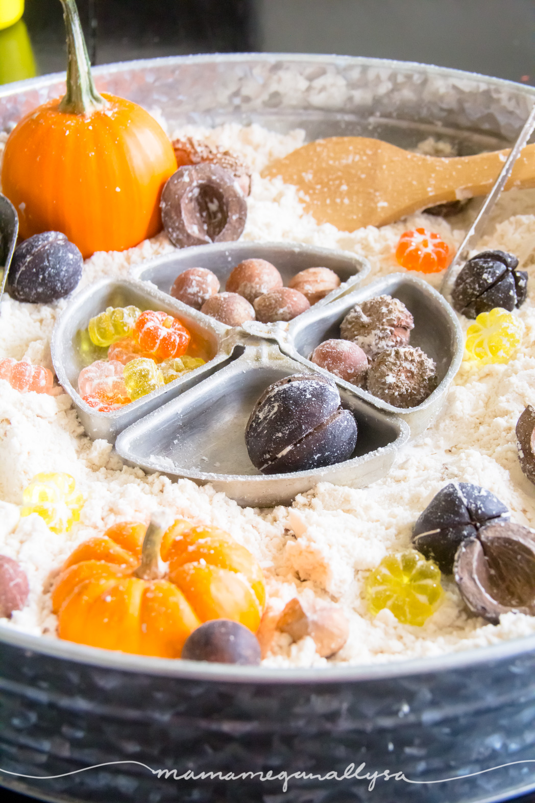 Fall Loose Parts Sensory Bin - MamaMeganAllysa